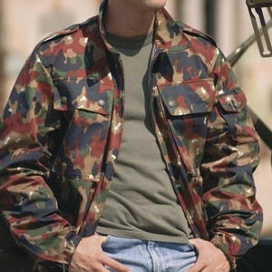 Original Swiss Army Jacket M83 Combat Genuine Alpenflage Camo Military ...