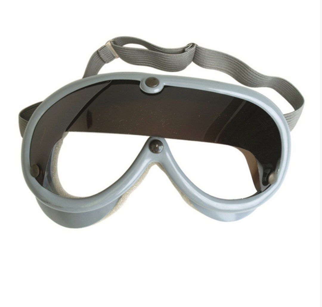 Vintage Military Surplus German Grey Dust Goggles Used Durable Eye ...