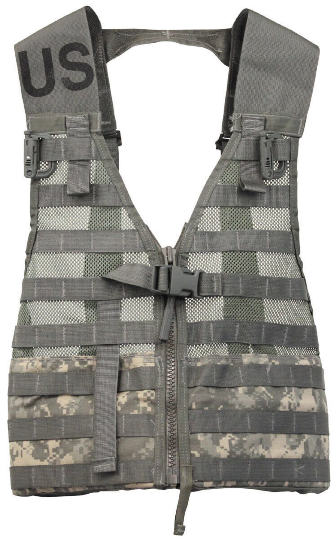 Original Us Army Military Combat Vest Molle Ii Modular Flc At-digital ...