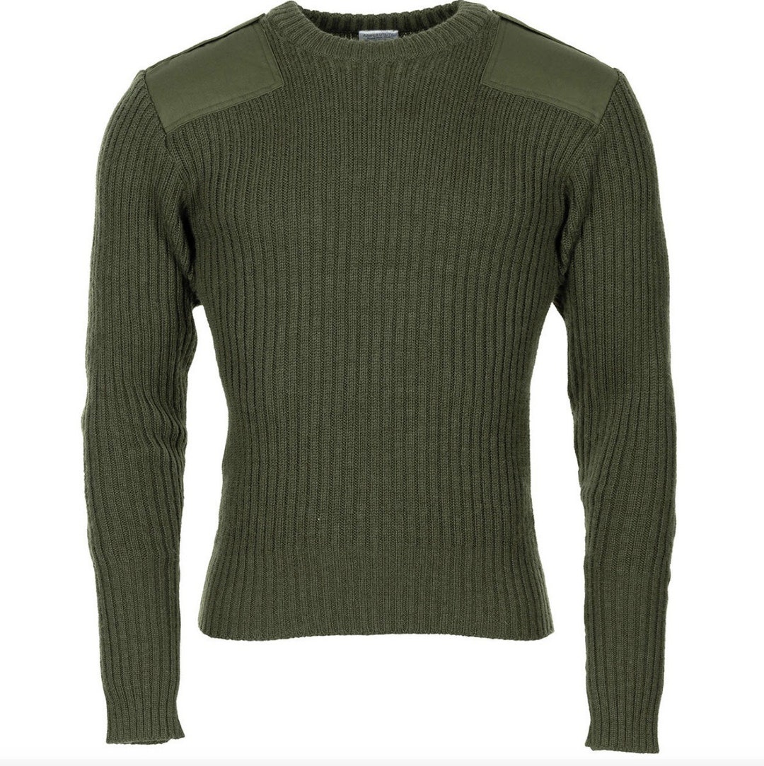 Original British Army Pullover Commando Green Olive Sweater Wool Men ...