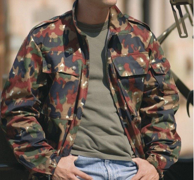 Original Swiss Army Jacket M83 Combat Genuine Alpenflage Camo Military ...