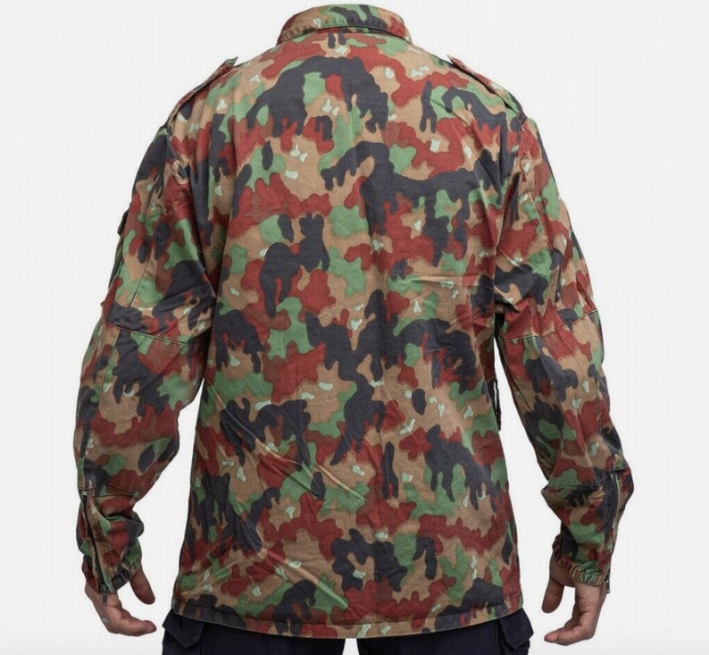 Original Swiss Army Jacket M83 Combat Genuine Alpenflage Camo Military ...