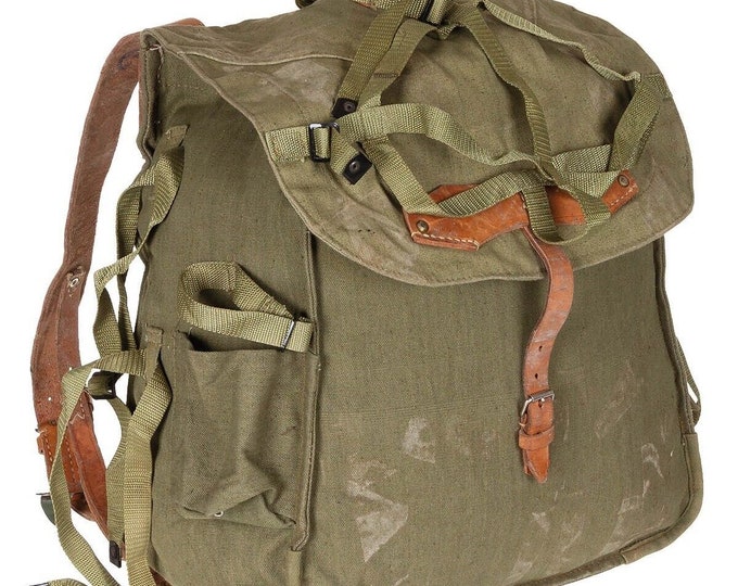 Large Military Backpack, Vintage Army Rucksack, Canvas Bag - Etsy