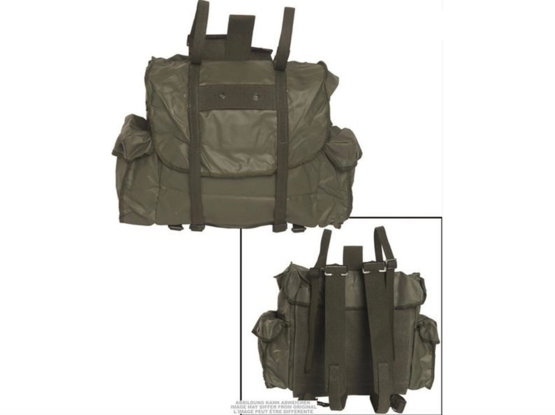 Belgian Army Olive Drab Plastic Rucksack Vintage Military Surplus Used ...