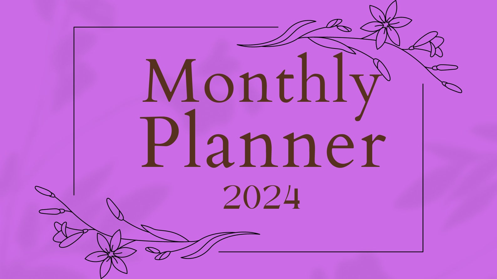 Lavender 2024 Digital Planner Digital Planner PDF Hyperlinked Monthly ...