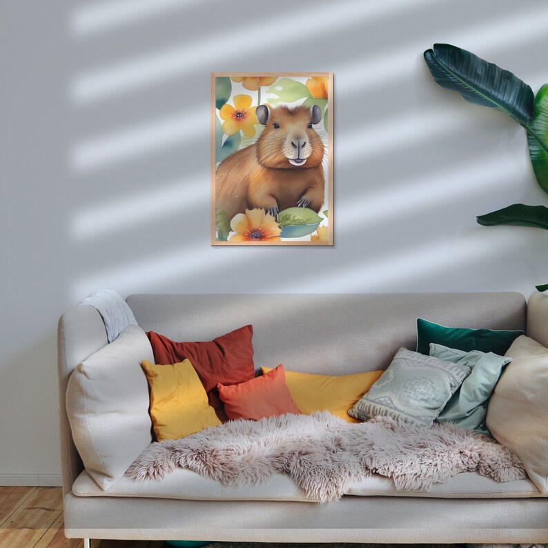 Capybara Capybara Wall Art Printable Capybara Wall Decor - Etsy