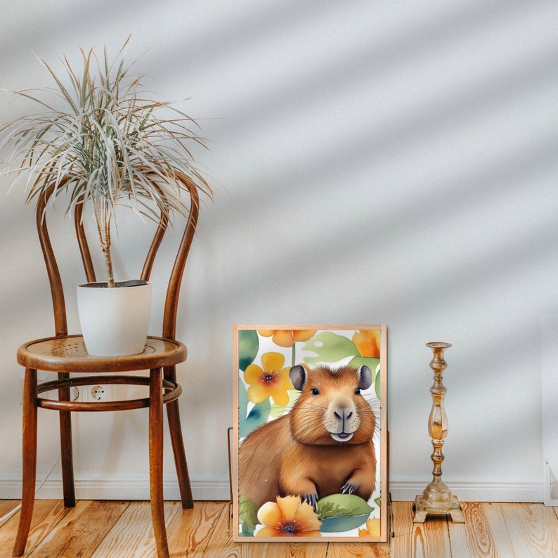 Capybara Capybara Wall Art Printable Capybara Wall Decor - Etsy