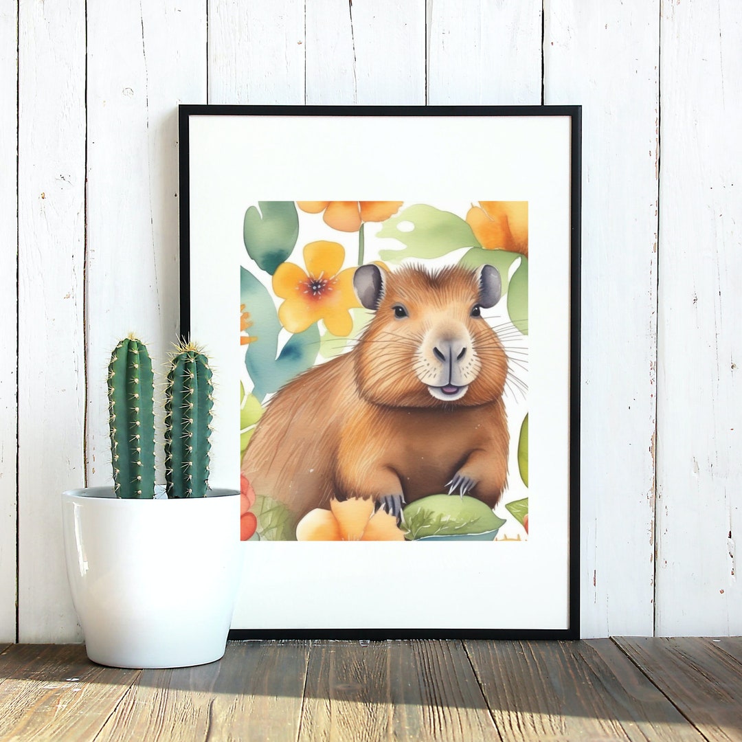 Capybara Capybara Wall Art Printable Capybara Wall Decor - Etsy