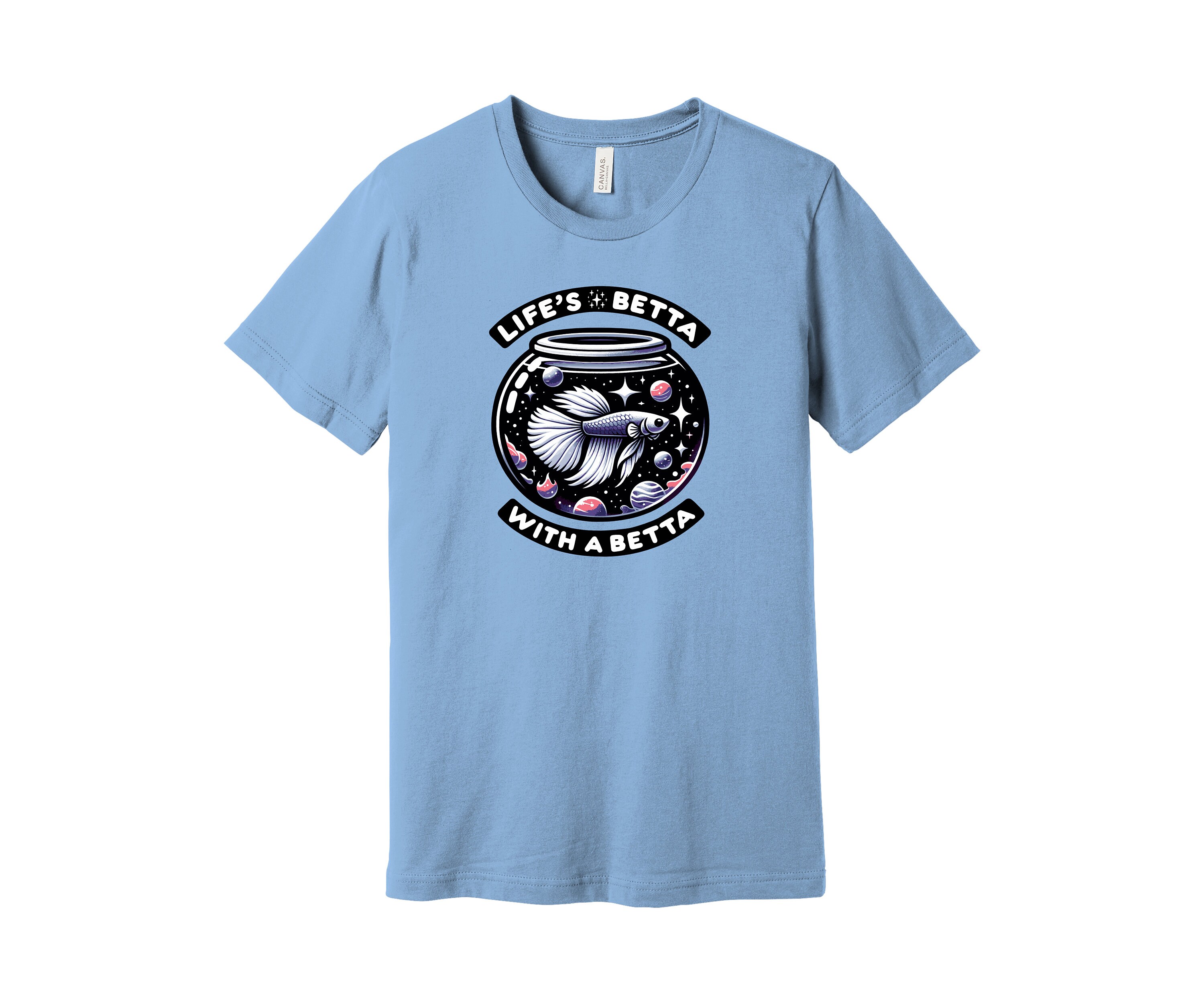 Cosmic Betta Fish T-shirt, Space-themed Aquarium Tee, Life's Betta With ...
