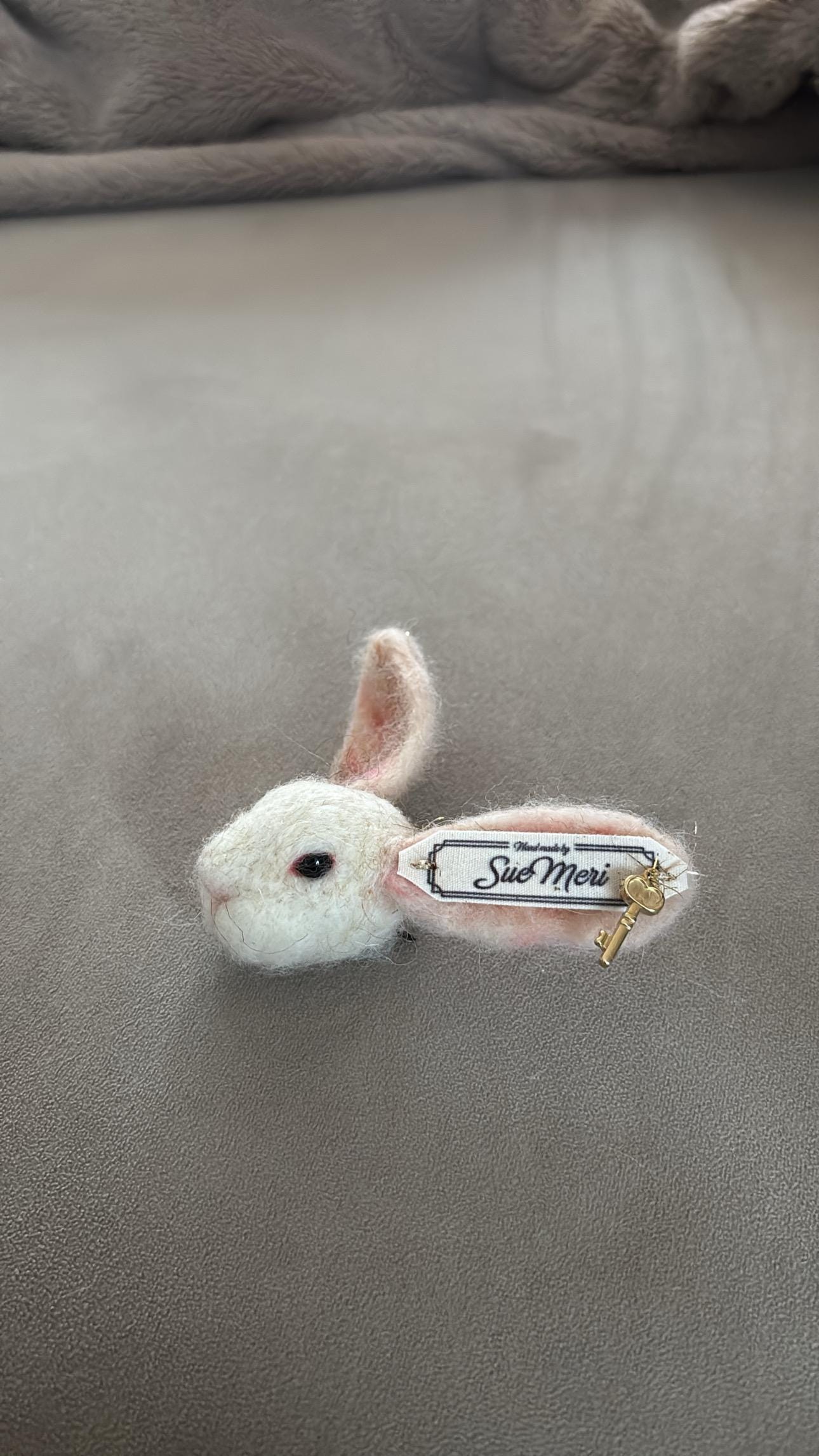 Rabbit Handmade Needle Felted Brooch, Needle Felting Rabbit, Bunny ...