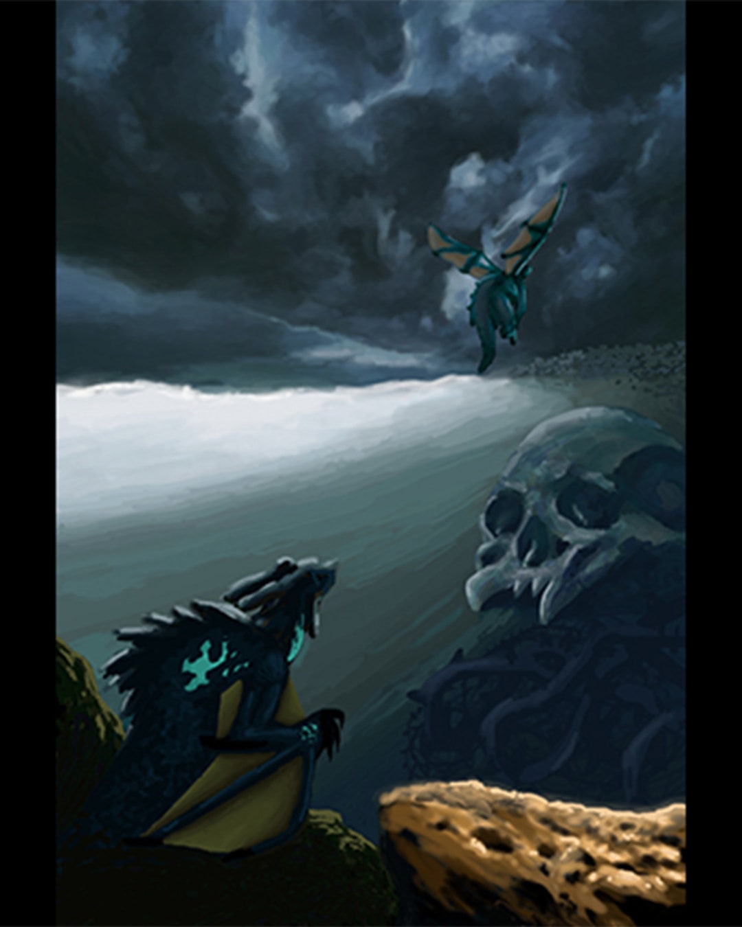 Illustration Dragons Regions of the Tempest - Etsy