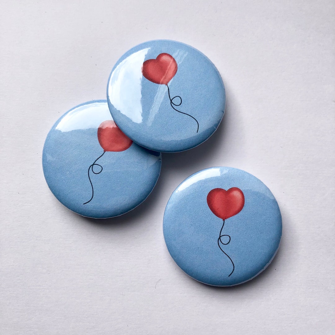 Matilda Heart Balloon 44mm Pin Badge - Etsy