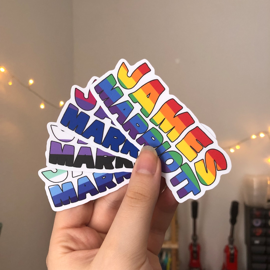 James Marriott LGBTQ Pride Flag Stickers - Etsy