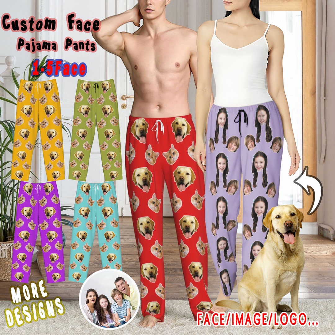 Custom Pajama Pants With Face Custom Pajama Pants for Men Women Custom ...