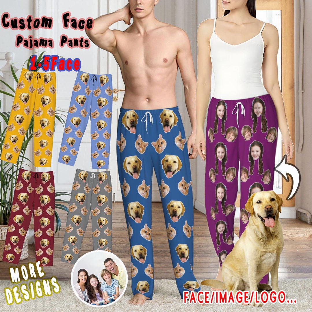 Custom Pajama Pants With Face, Personalized Pajamas for Men Women ...