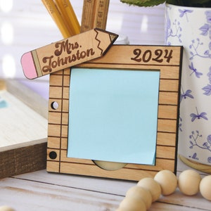 Custom Teacher Appreciation Post-it Note Holder - Personalized Notebook ...