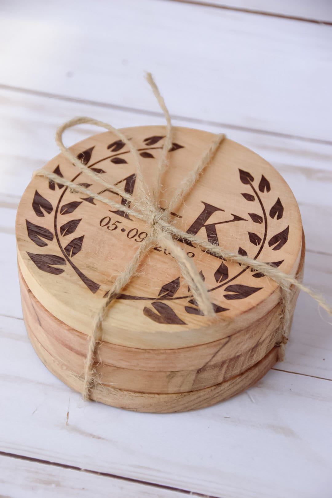 Svg File Only Monogram Wedding Coaster - Etsy