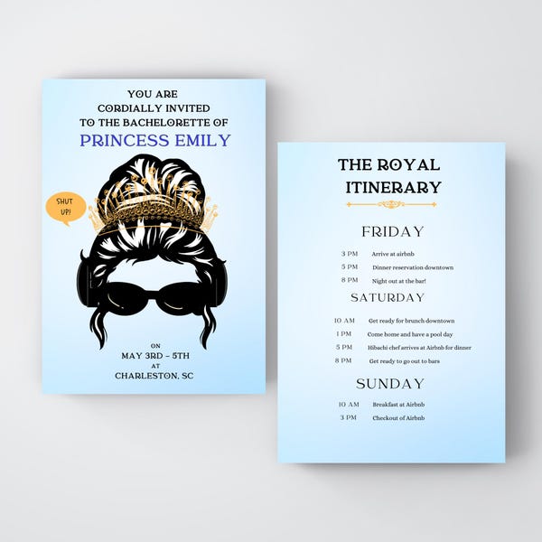 Princess Diaries Bachelorette Theme - Etsy