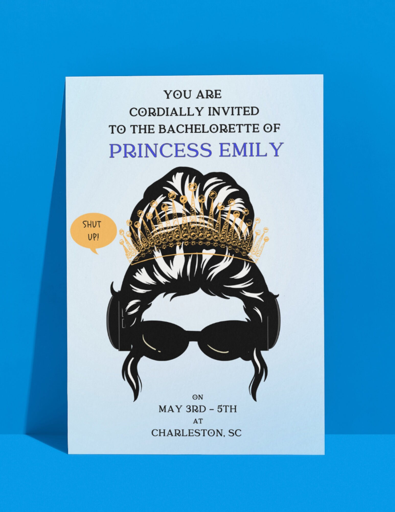 Princess Diaries Invitation Bachelorette Invitation & Itinerary ...