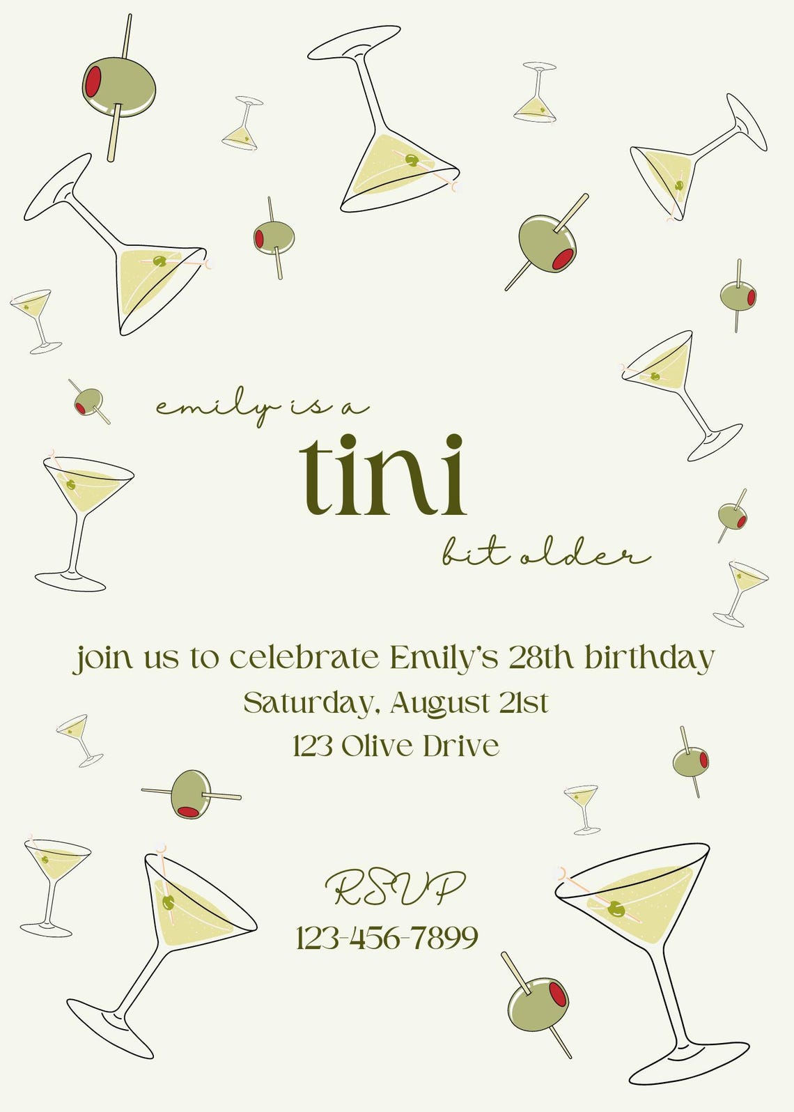 A Tini Bit Older Birthday Invitation | Digital Birthday Invitation ...