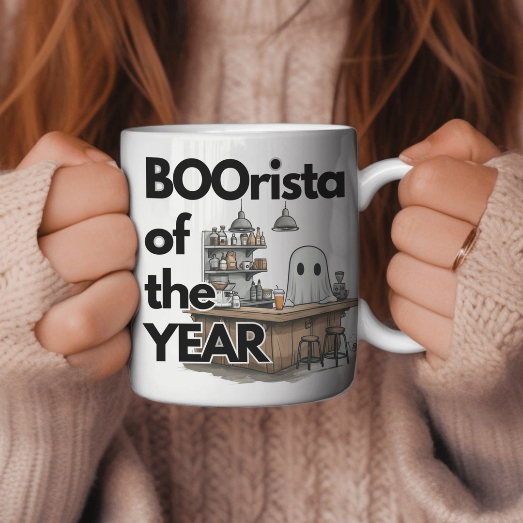 Boorista of the Year Mug, Ghost Coffee Mug, Ghost Mug, Barista Mug ...