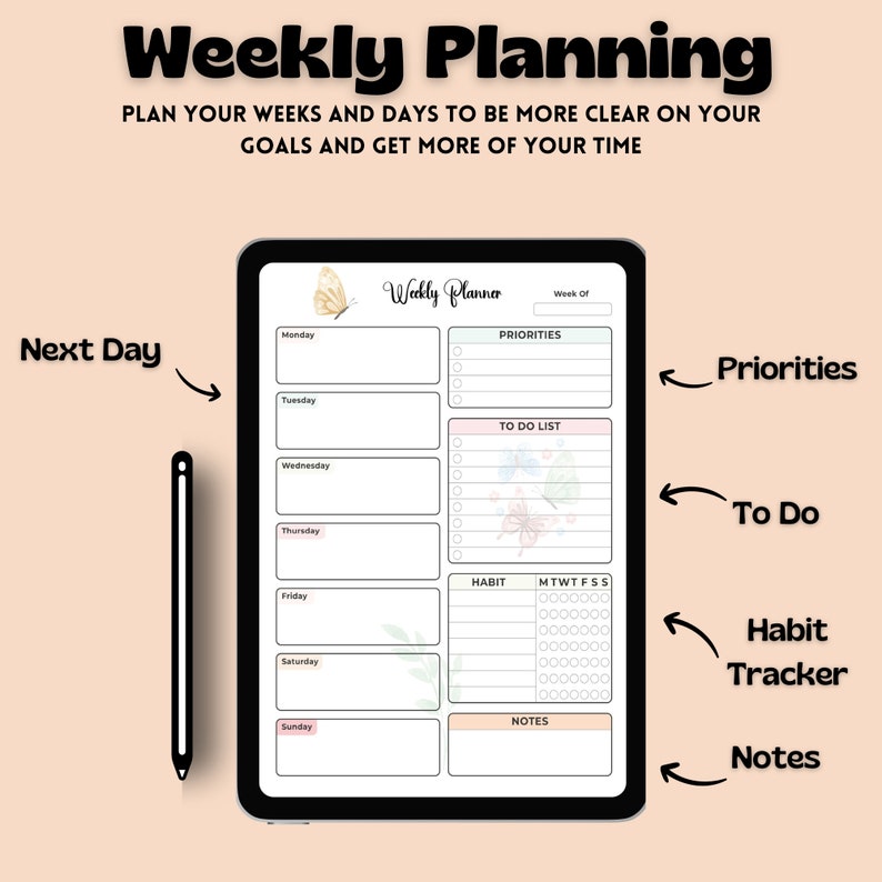 THAT GIRL 2024 Digital Planner | Daily, Weekly, Monthly Goodnotes iPad ...