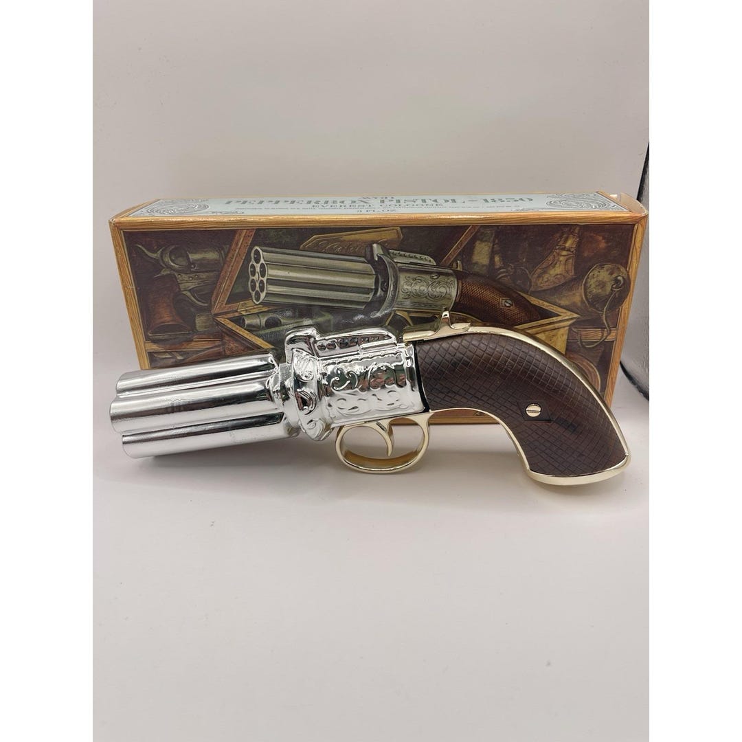 Vintage Avon PEPPERBOX PISTOL 1850 Gun Everest COLOGNE Decanter Bottle ...