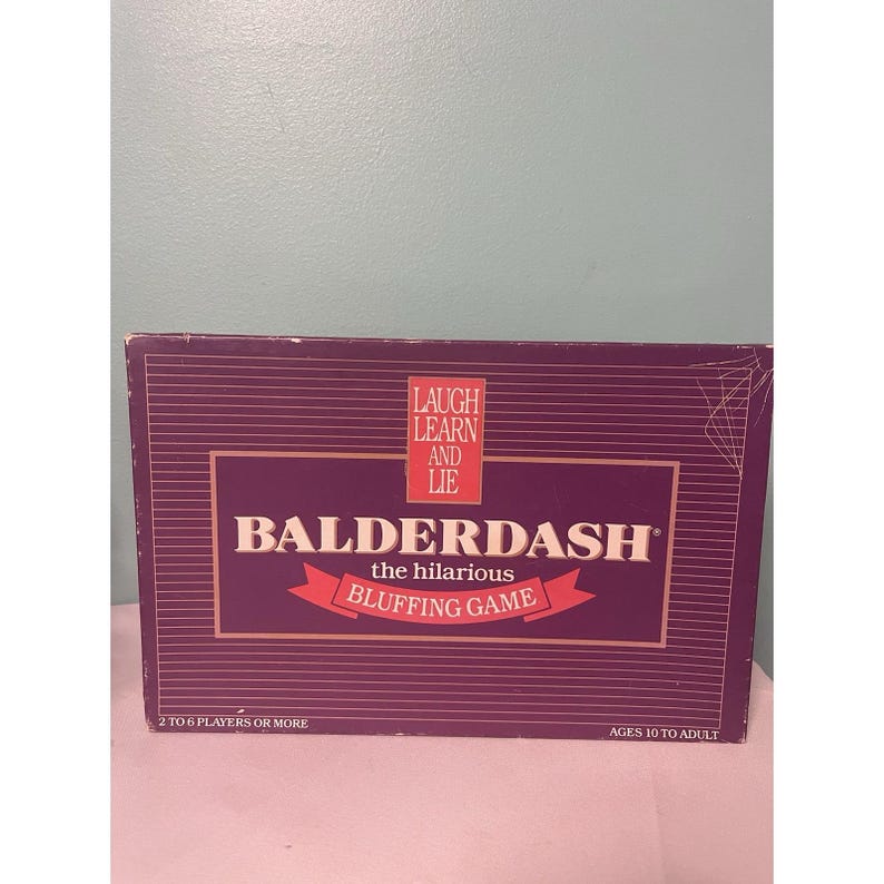 Vintage - Balderdash the Hilarious Bluffing Game Family Board Game ...
