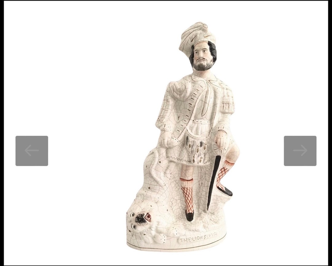Antique Victorian Staffordshire Highland Lion Slayer - Etsy