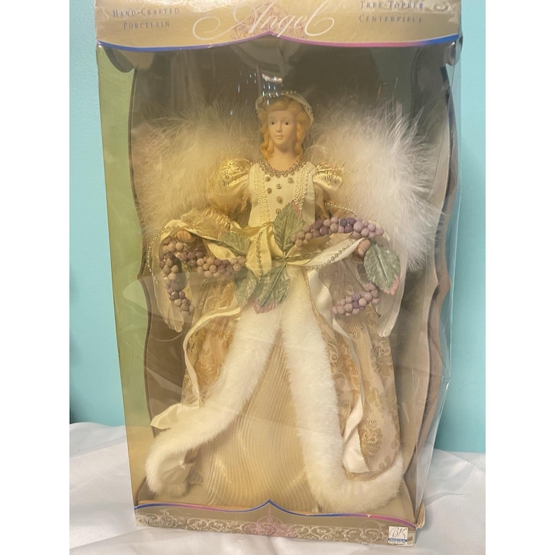 BK Collectibles Handcrafted Porcelain Tree-topper Centerpiece Angel 17 ...