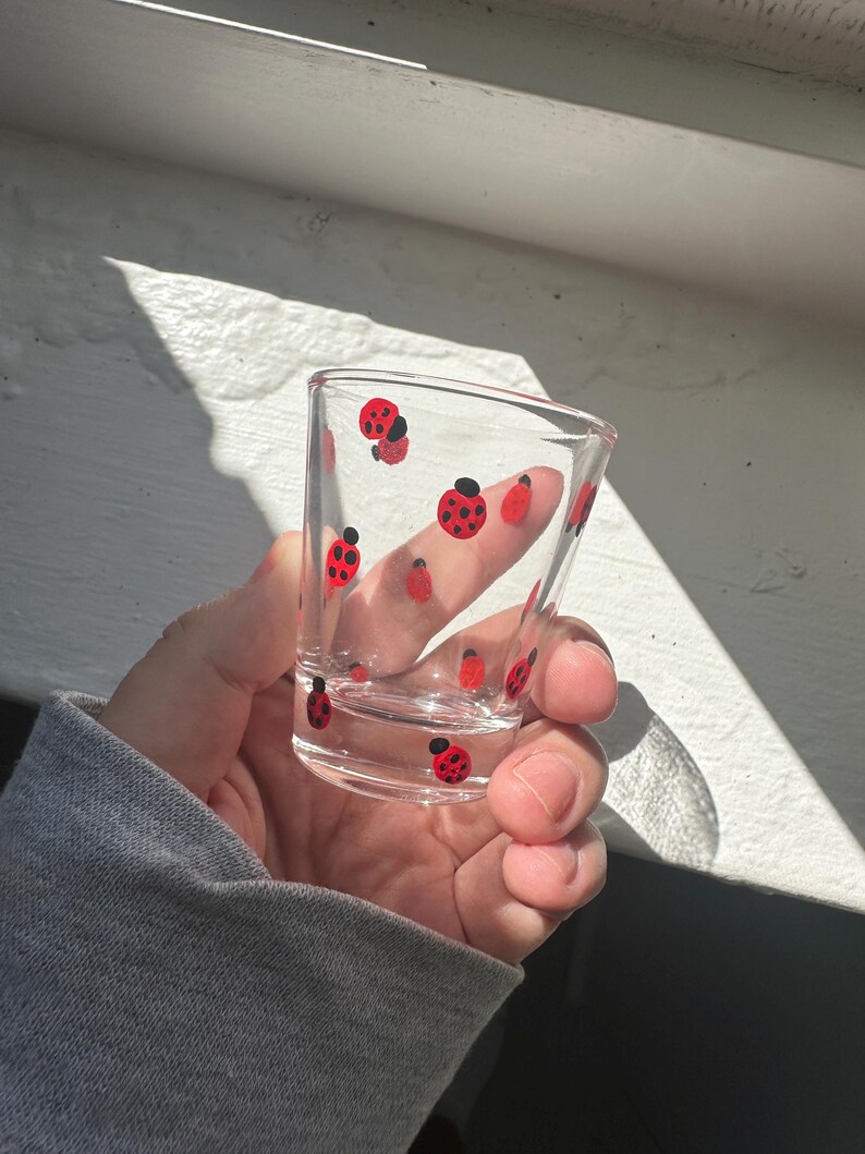 Lady Bug Shot Glass - Hand Painted - Etsy