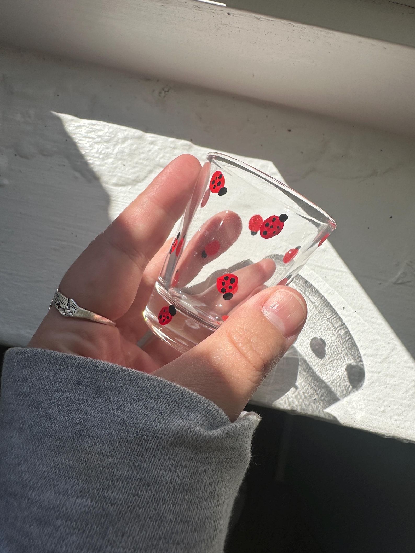 Lady Bug Shot Glass - Hand Painted - Etsy
