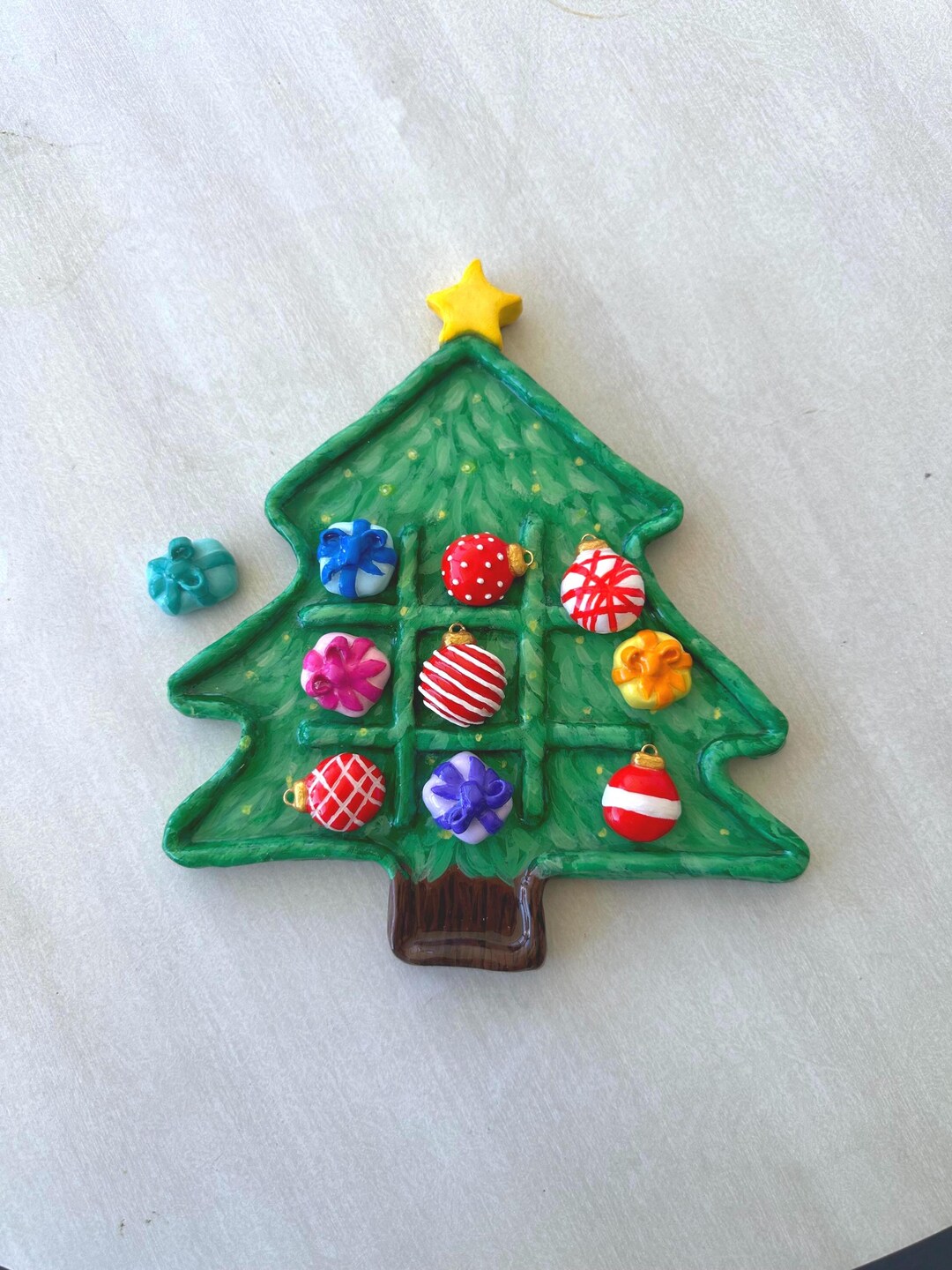 Christmas Tree Tic Tac Toe - Etsy