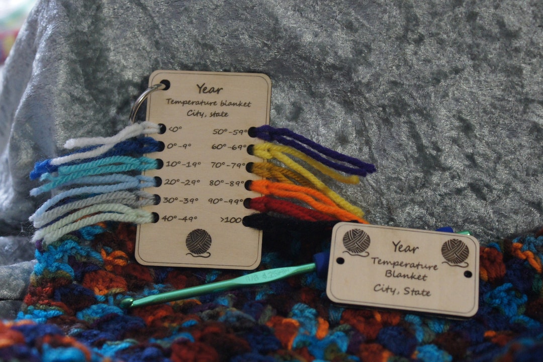 Custom Crochet/ Knitting Temperature Blanket Project Chart and Tag - Etsy