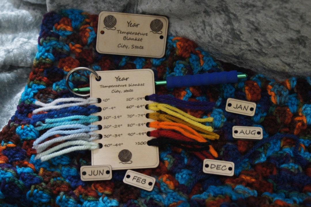 Custom Crochet/ Knitting Temperature Blanket Project Chart With ...