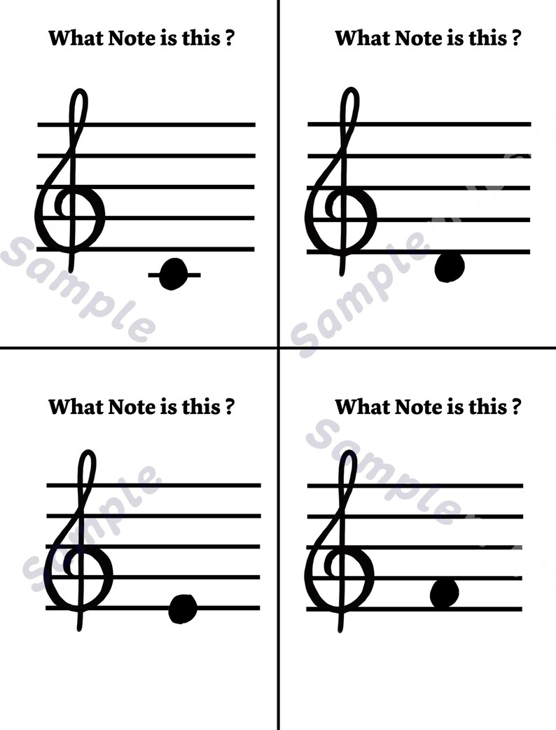 180 Music Flash Cards for Beginners, Music Theory, Beginner Music ...