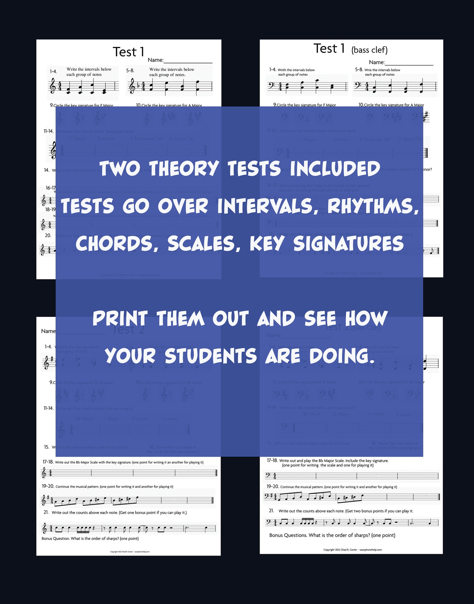 Printable Music Teacher Planner - Includes Theory Test, Scales, Forms ...