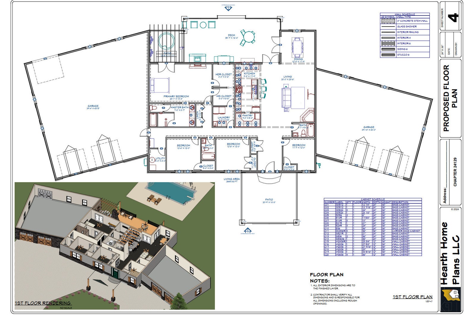 Garage Dream!!! 5 Car Garage, 2,665 SF, 4 Bedroom, 3 Bath, Outdoor ...