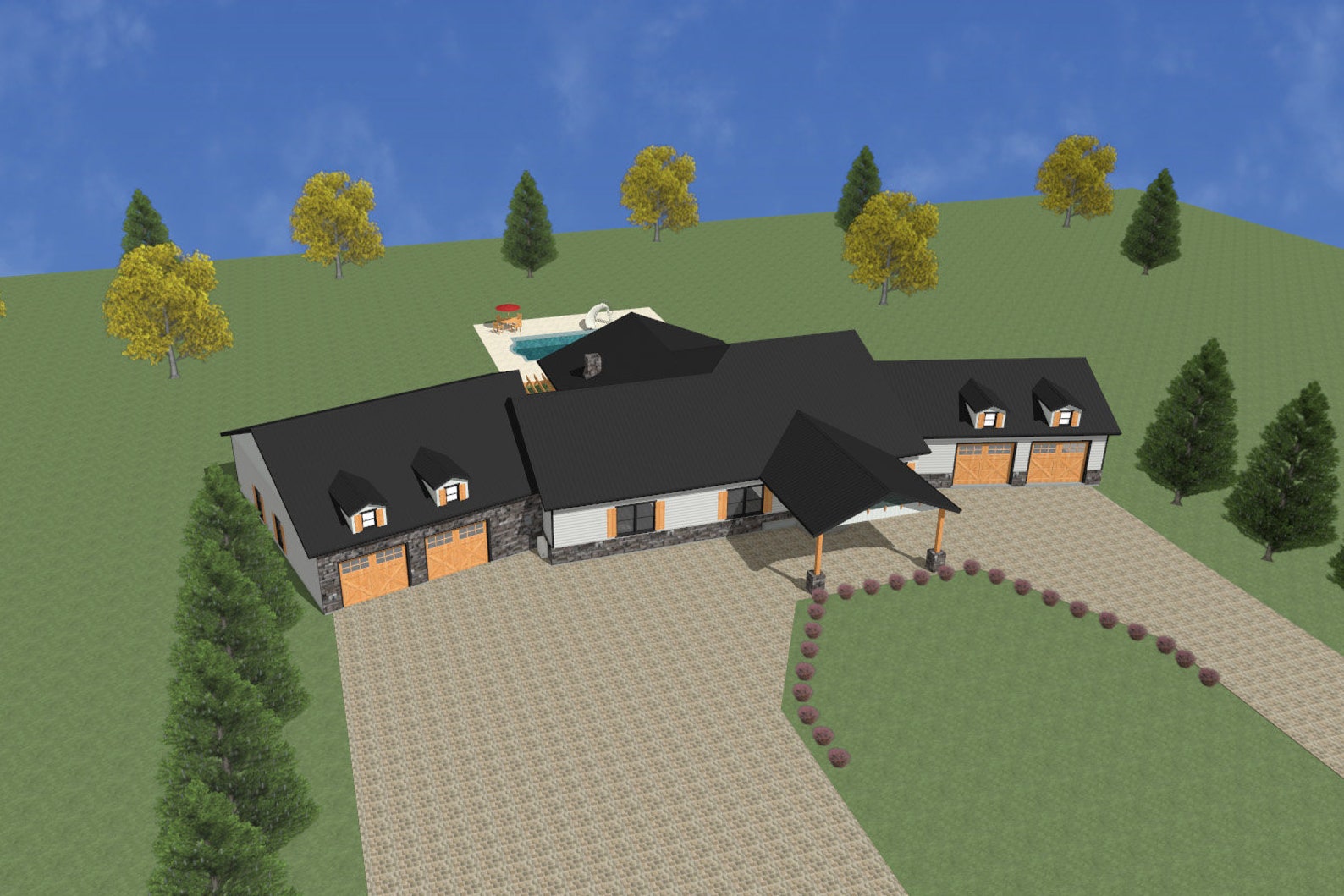 Garage Dream!!! 5 Car Garage, 2,665 SF, 4 Bedroom, 3 Bath, Outdoor ...