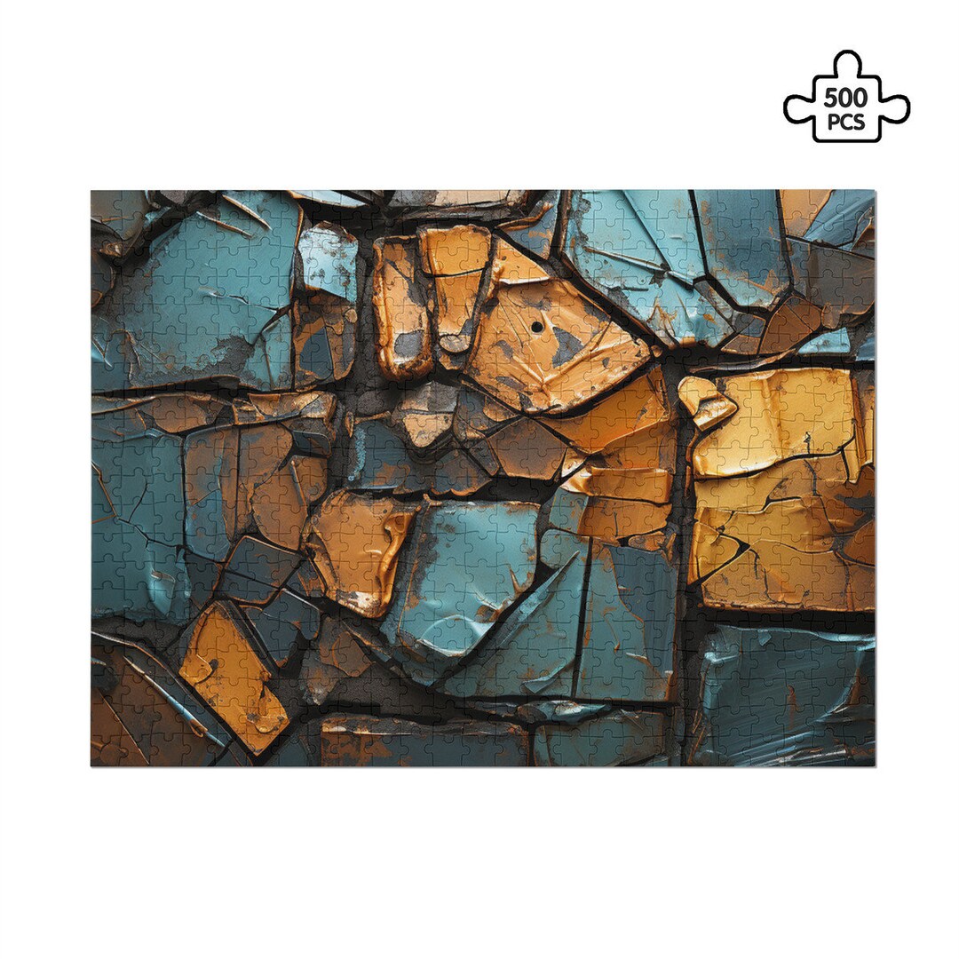 500 Piece Rusted Metal Art Jigsaw Puzzle, Abstract Puzzle, Metal Rust ...