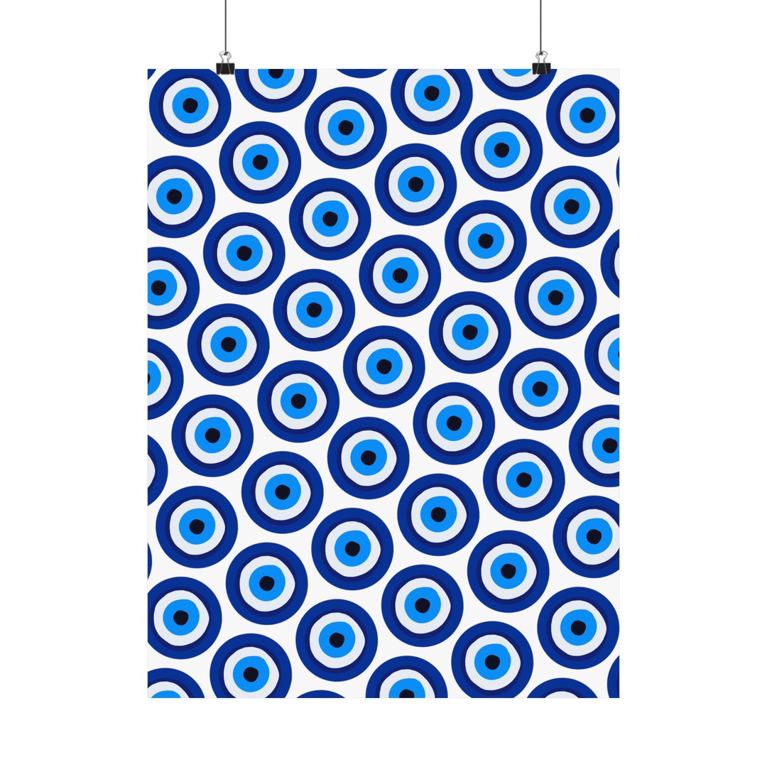 Evil Eyes Pattern Matte Poster - Etsy