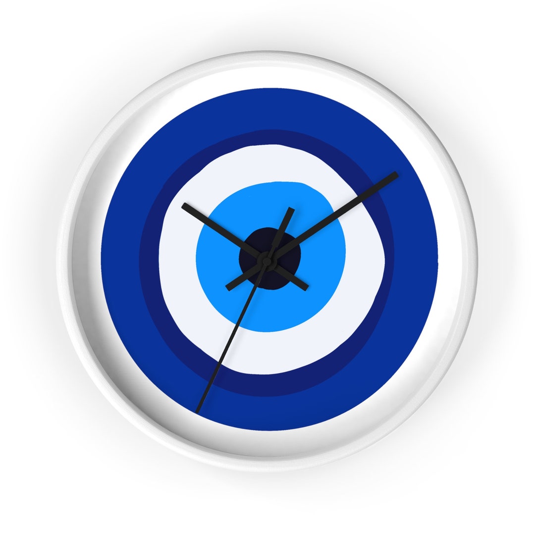 Evil Eye Wall Clock | Protection Gift - Etsy