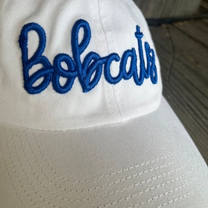 Team 3D Puff Embroidered Hat - Girly Team Hat - Game Day Wear - Cute Team Hat - Bobcats Hat - Etsy