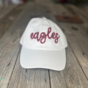 Team 3D Puff Embroidered Hat - Girly Team Hat - Game Day Wear - Cute Team Hat - Bobcats Hat - Etsy