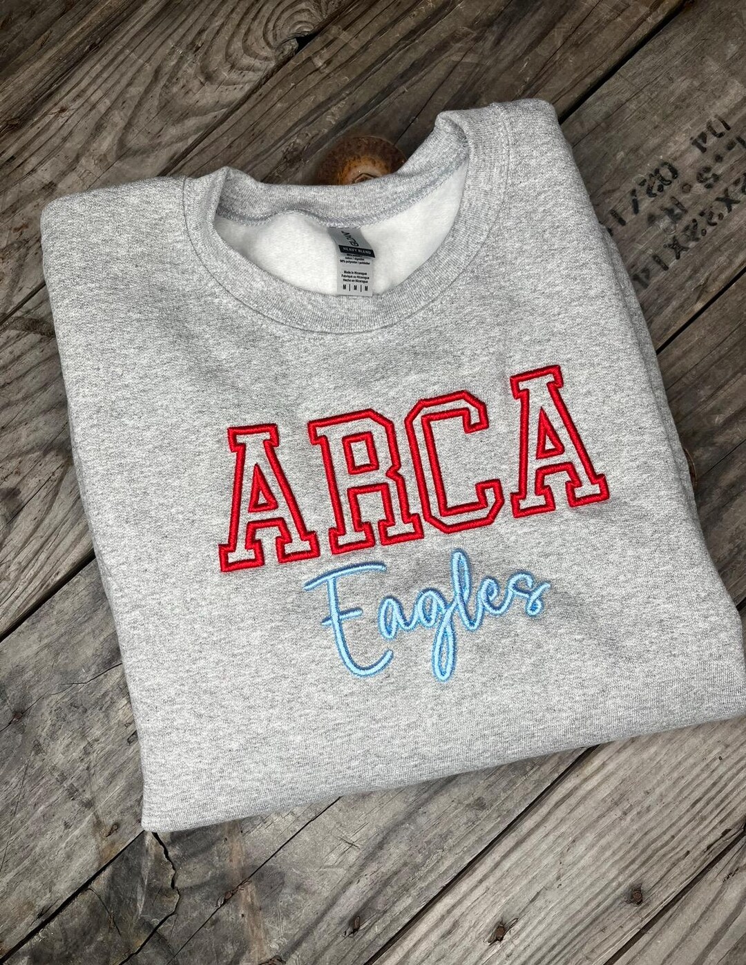 Mascot Puff Embroidered Sweatshirt - Team Puff Embroidered Sweatshirt ...