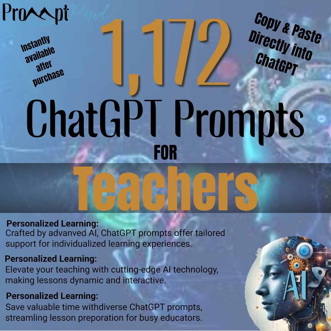 1,172 Chatgpt Prompts for Teachers, AI Chatgpt Prompts - Etsy