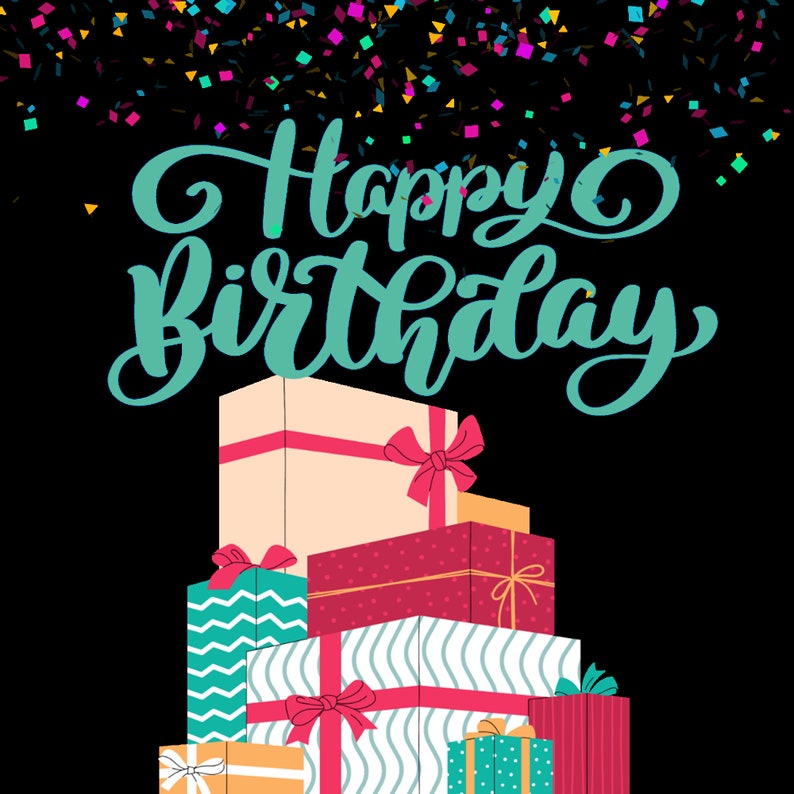 Happy Birthday Graphic - Etsy