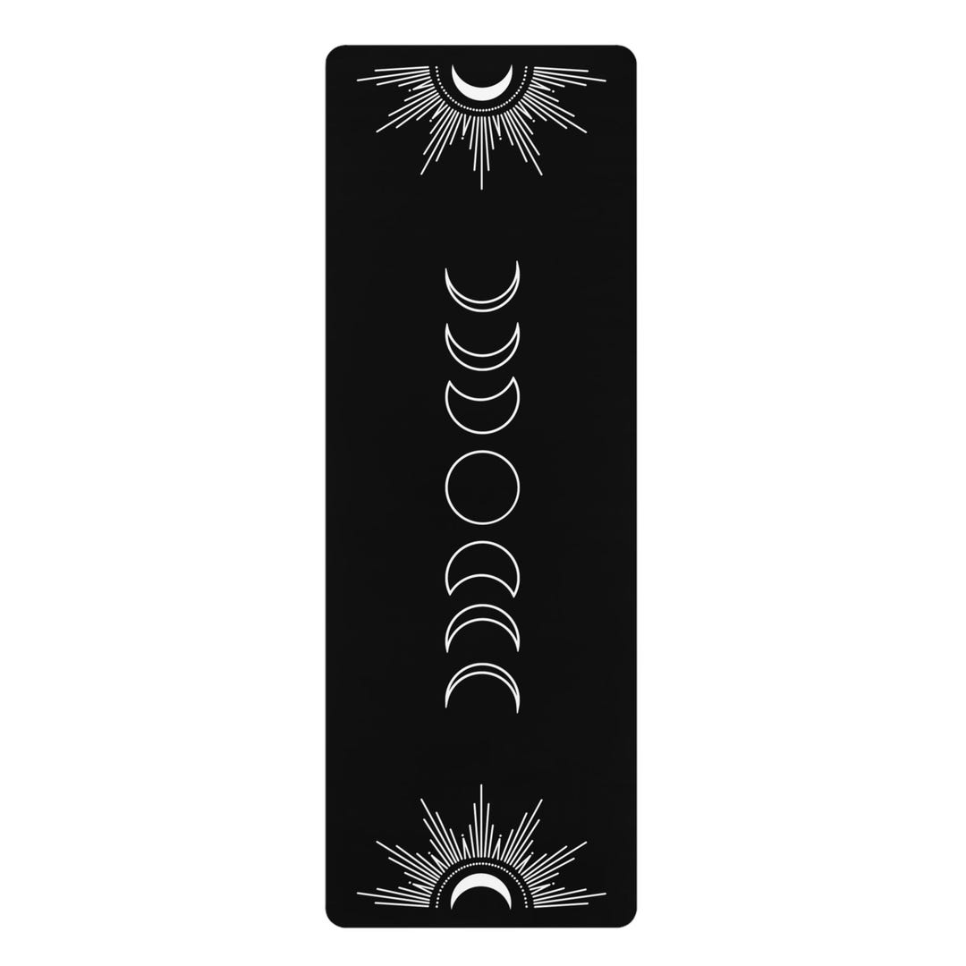 Moon Phase Yoga Mat, Celestial Rubber Mat, Lunar Cycle Exercise Mat ...