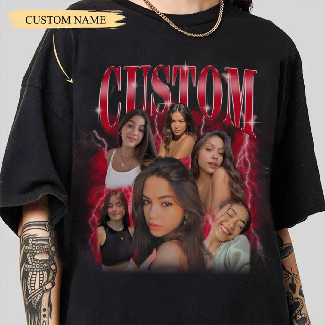 Custom Bootleg Rap Tee, Custom Photo Vintage Graphic 90s Tshirt, Custom ...