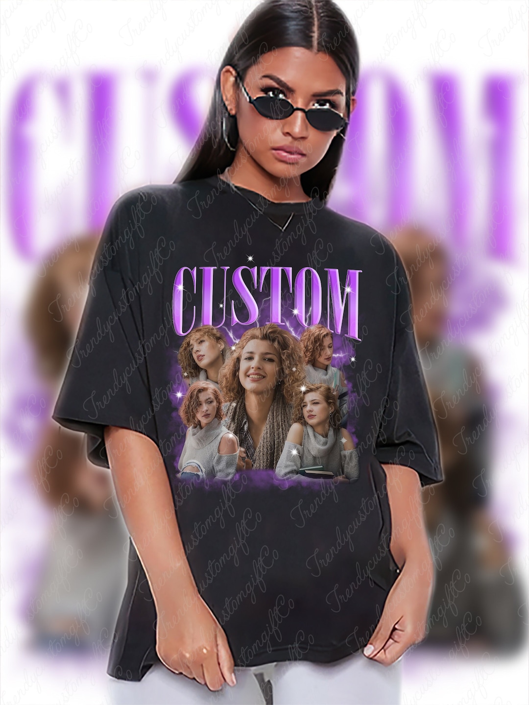 Custom Bootleg Rap Tee, Custom Photo Vintage Graphic 90s Tshirt, Custom ...